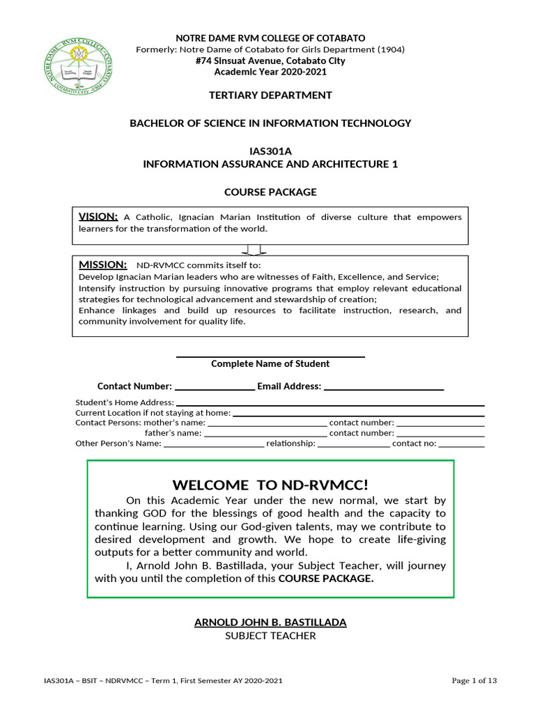 Module 1 IAS301A - Edited | PDF