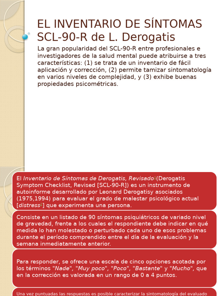 El Inventario de Síntomas Scl-90-r | PDF