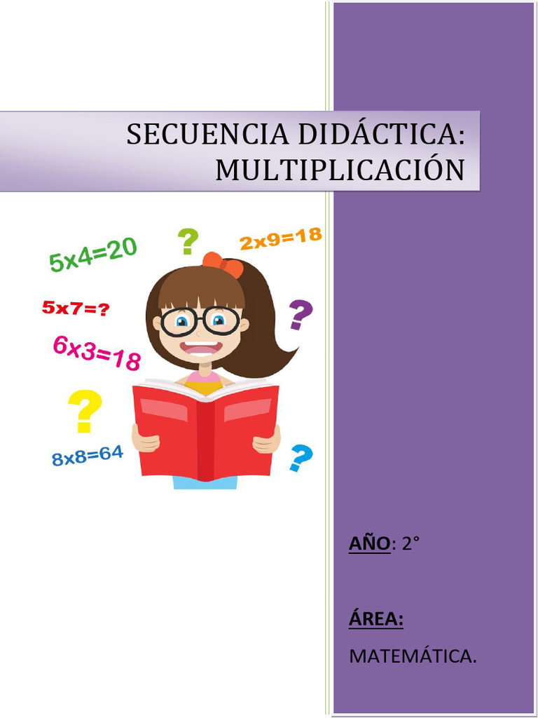 Multiplicación. Segundo Grado | PDF