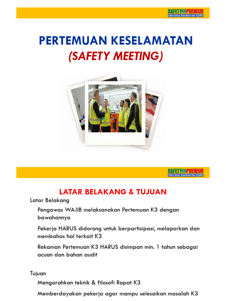 Safety Meeting | PDF