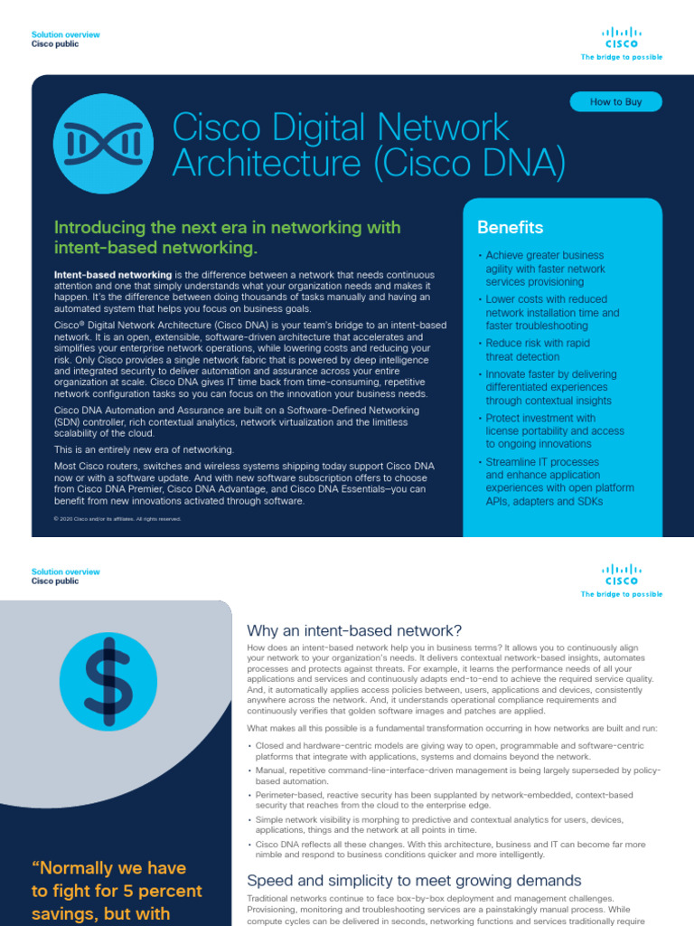 Cisco Dna Solution Overview | PDF