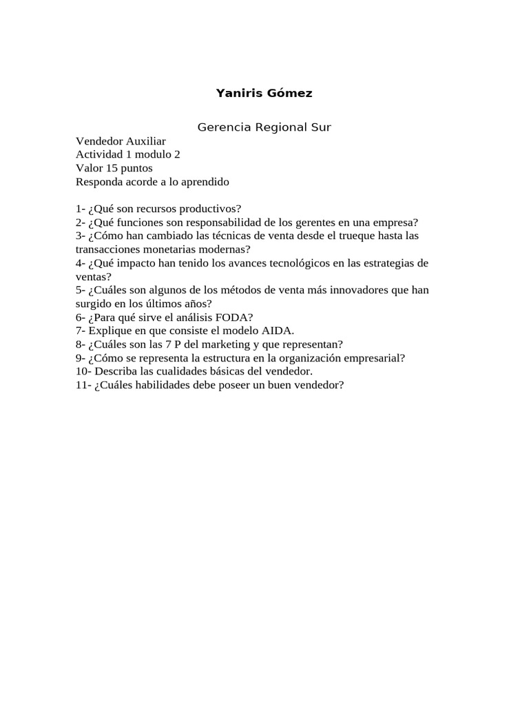 Tarea 1 Modulo 2 | PDF