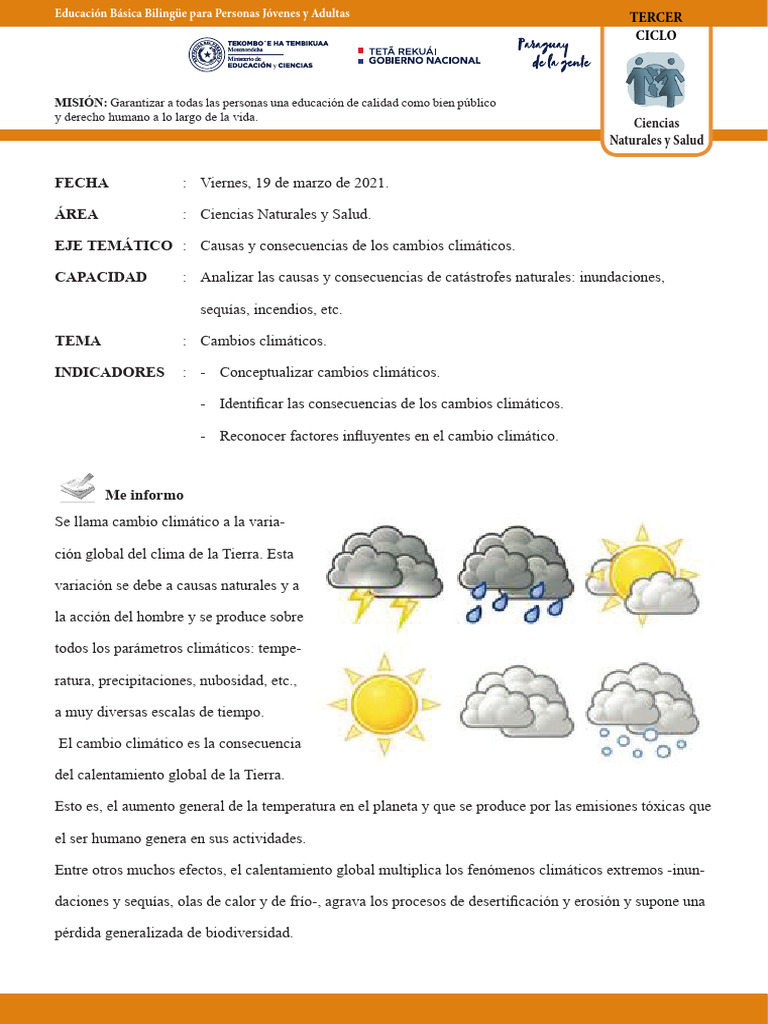 Cambios Climáticos 8vo | PDF