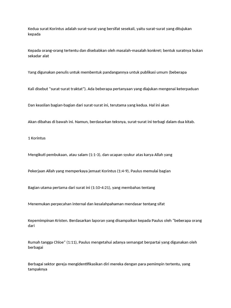 Tafsiran Kitab 1korintus Dan 2korintus Dan Galatia | PDF