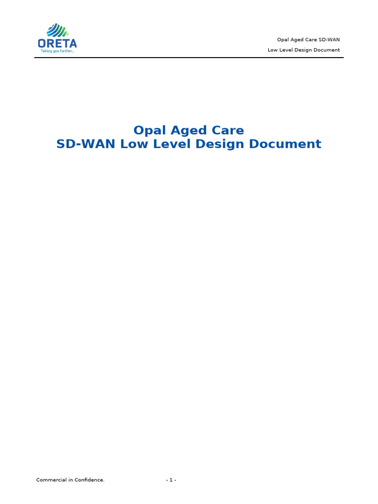 Opal SDWAN Low Level Design | PDF