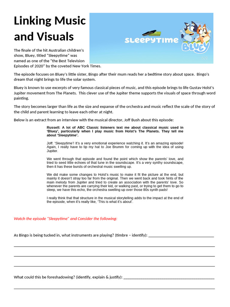 Bluey Word Painting | PDF | The Planets | Language Arts & Discipline