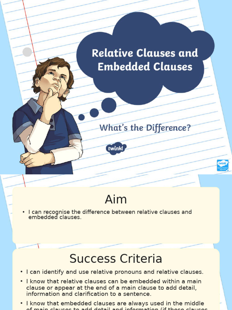Relative And Embedded Clauses Pdf