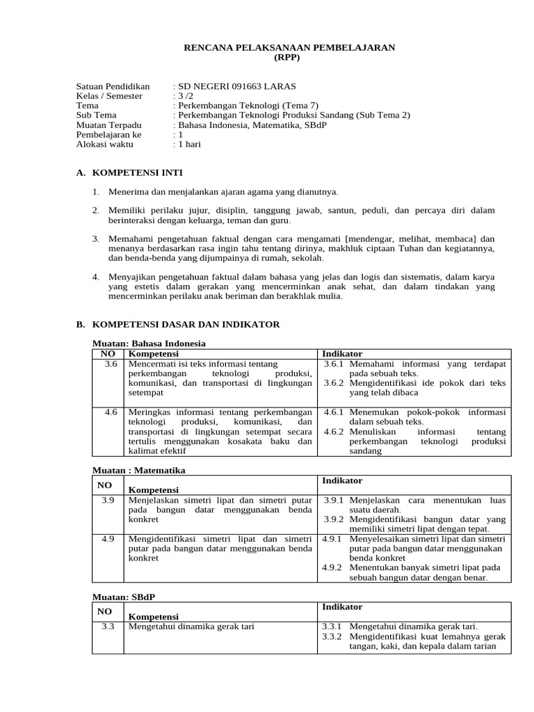 Perkembangan Tekno.. (Tema 7) S TM 2 | PDF