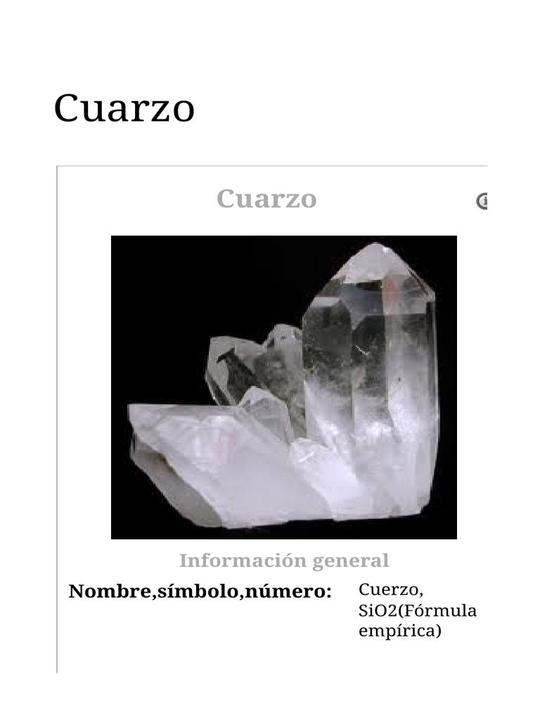 Cuarzo - | PDF