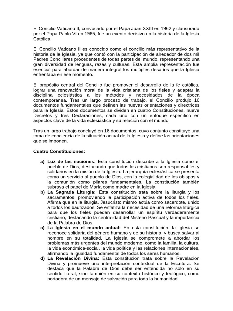El Concilio Vaticano Ii Pdf