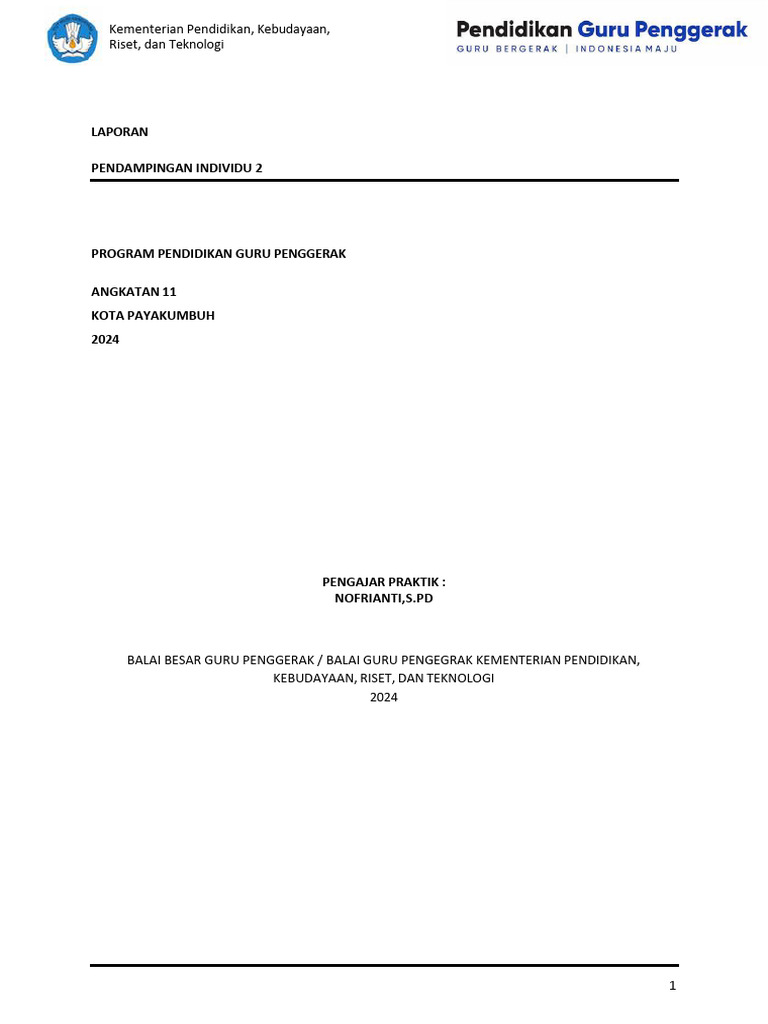 LAPORAN PI 2 wona | PDF