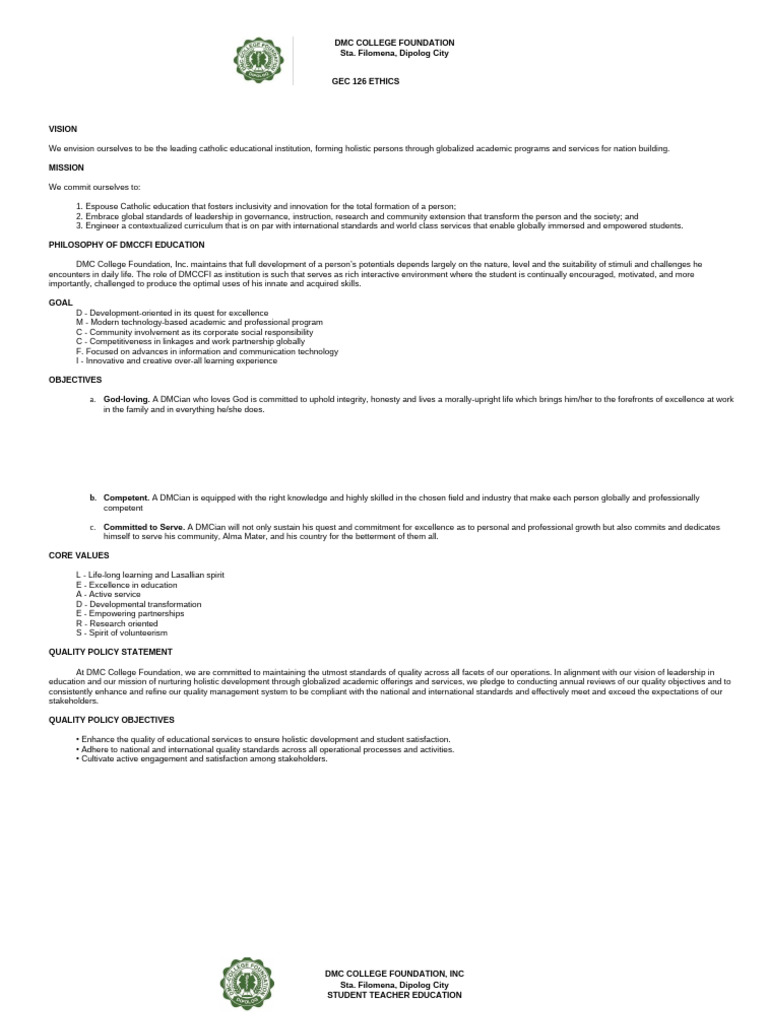 Ethics New Syllabus | PDF