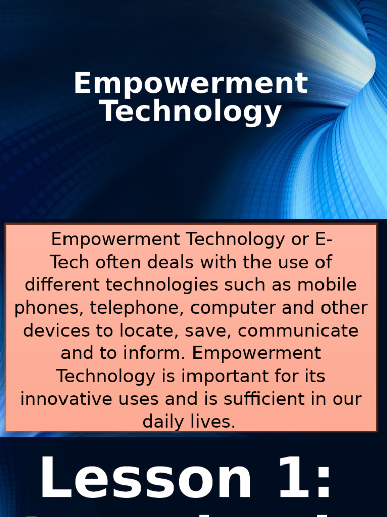 Empowerment Technology | PDF | World Wide Web | Internet & Web
