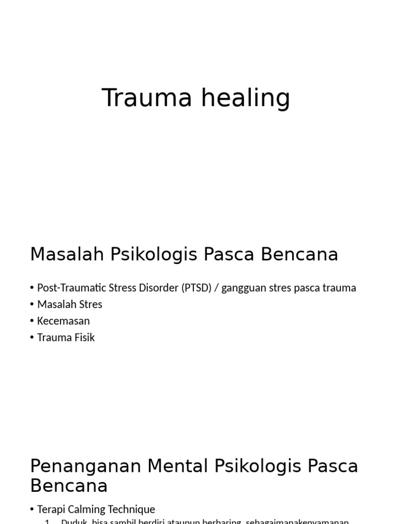 Trauma Healing | PDF