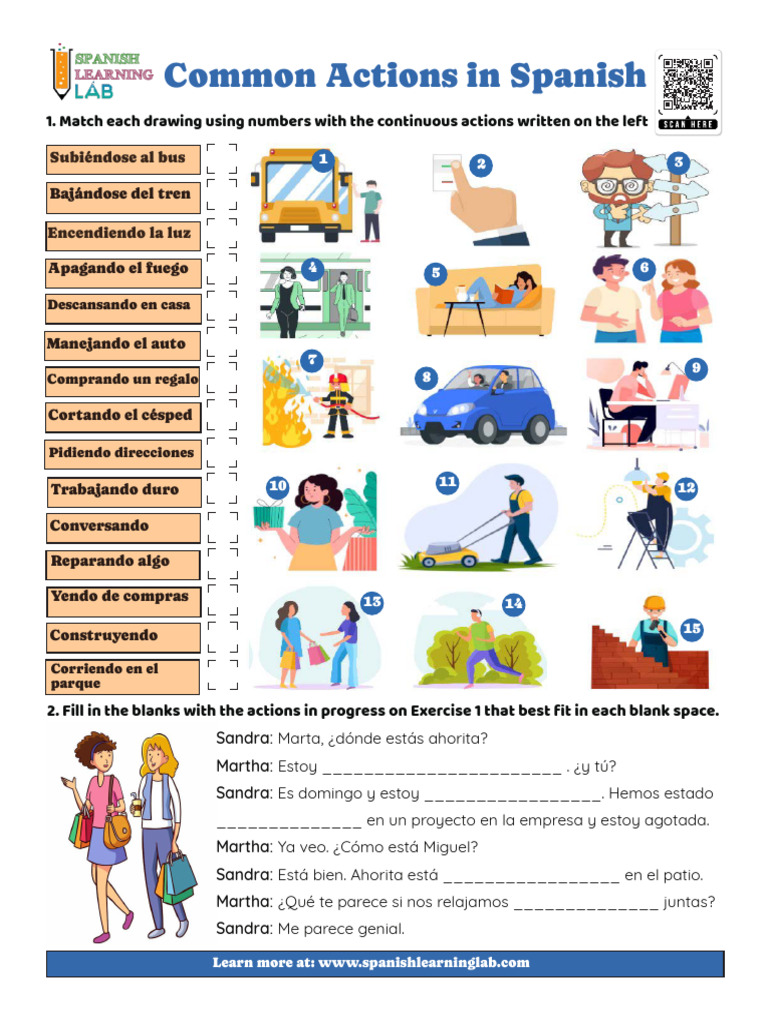 Common Actions in Spanish | PDF