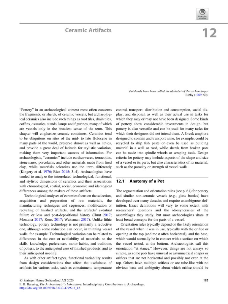 Capítulo 12. Ceramic Artifacts | PDF