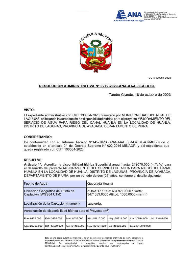 6.1. Resolucion Administrativa Ana | PDF