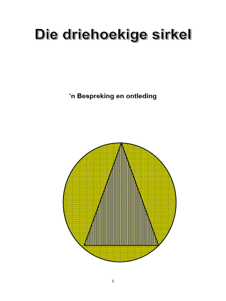 Die Driehoekige Sirkel Studiegids - Voorbeeld | PDF