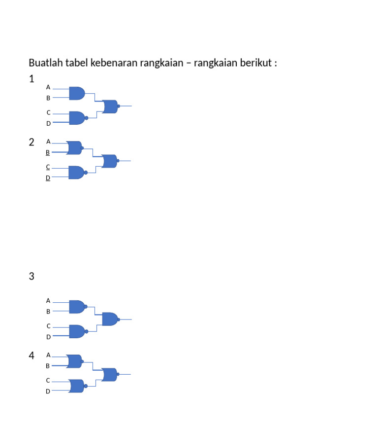 Latihan Rangkaian Logika 2 | PDF