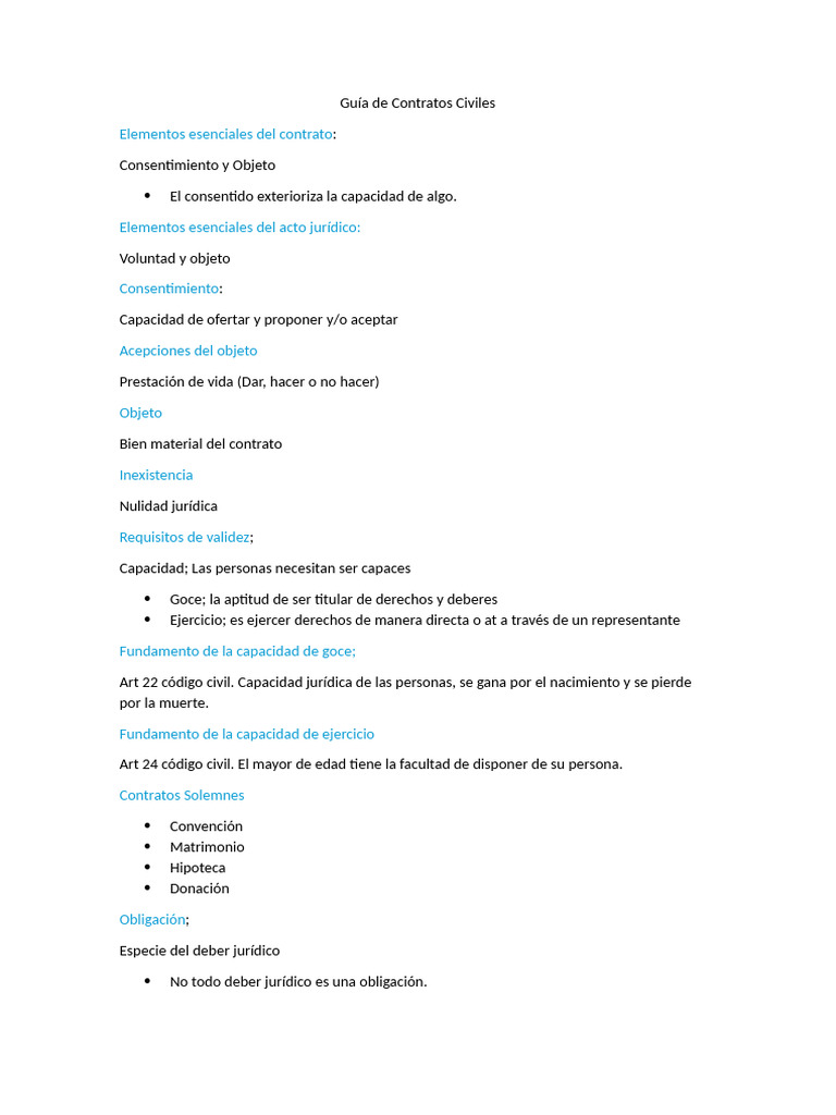 Guia Contratos Civiles | PDF