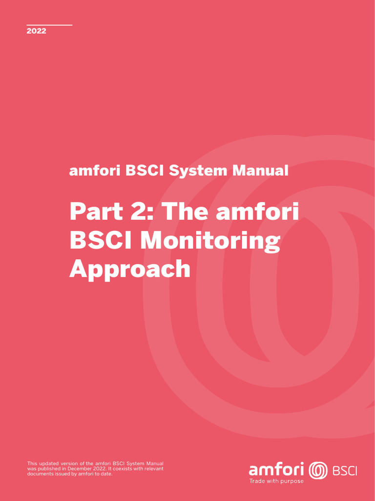 Amfori Bsci System Manual Part 2 English | PDF
