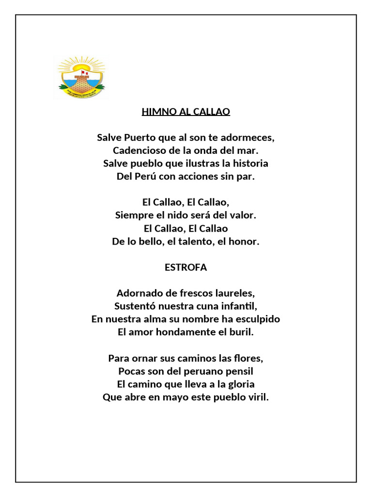 Himno Del Callao | PDF