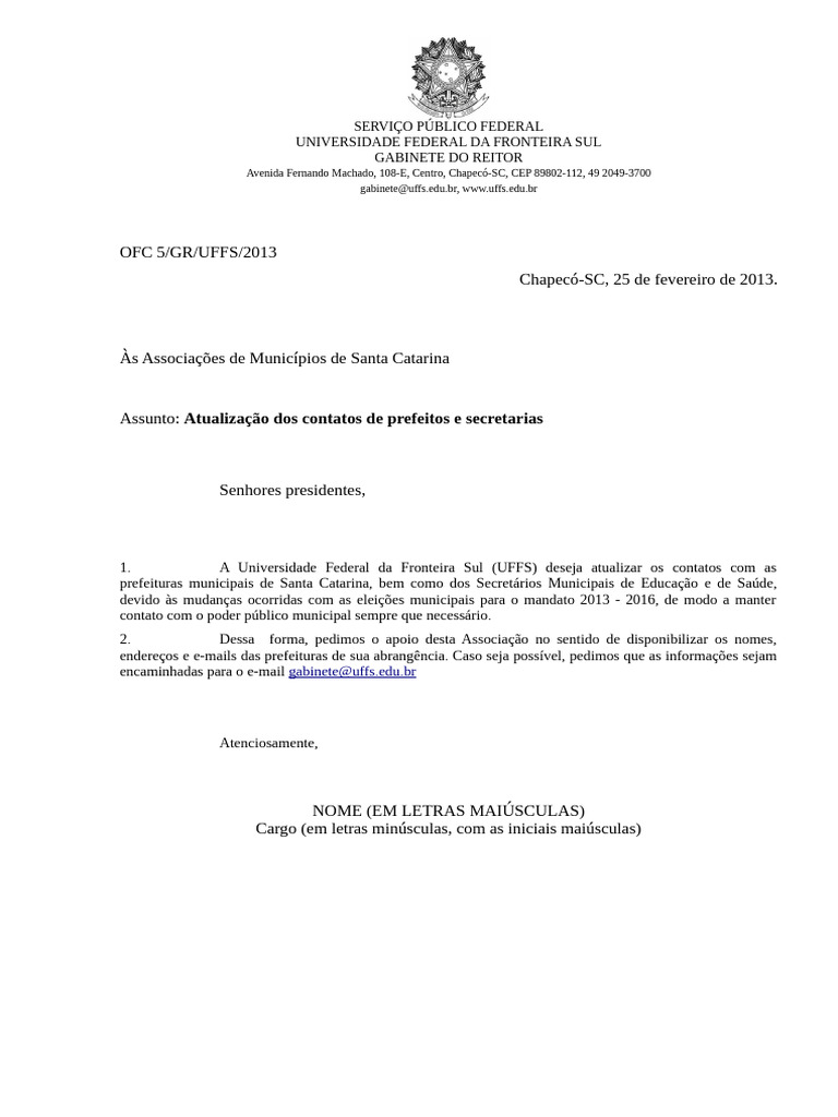 Modelo Oficio Circular | PDF