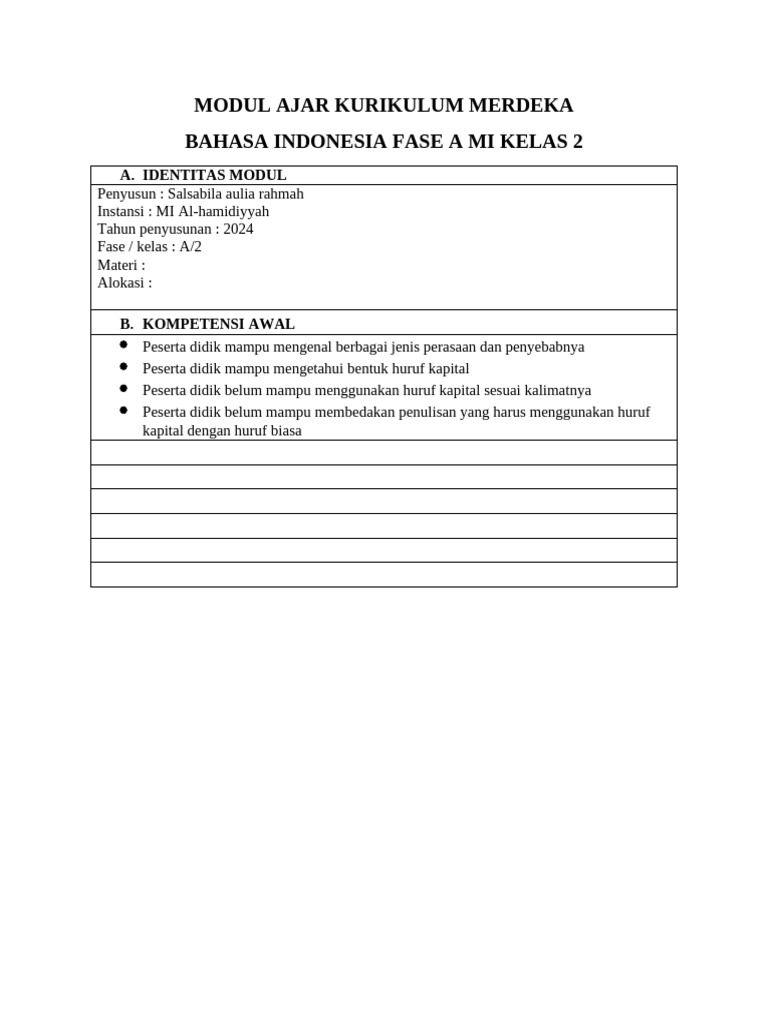 Modul Ajar Kurikulum Merdeka | PDF