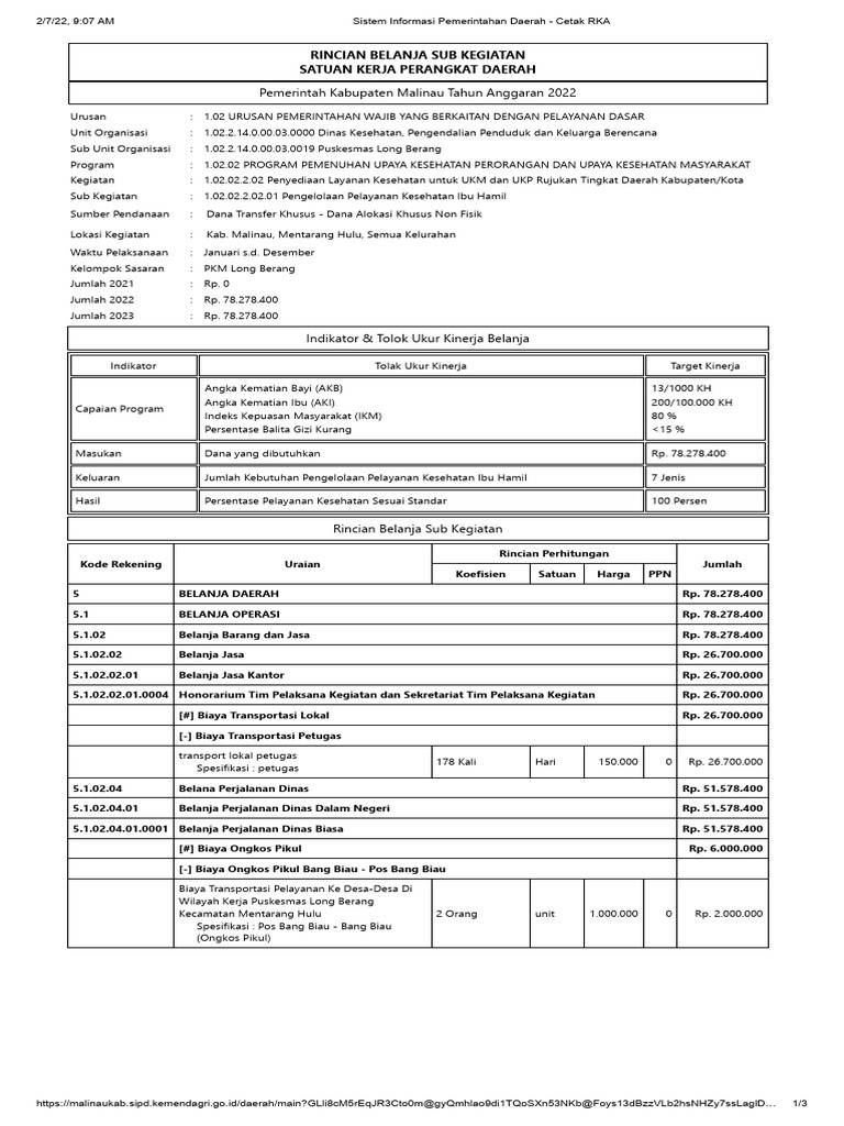 IBU HAMIL PKM LONG BERANG 2022 | PDF