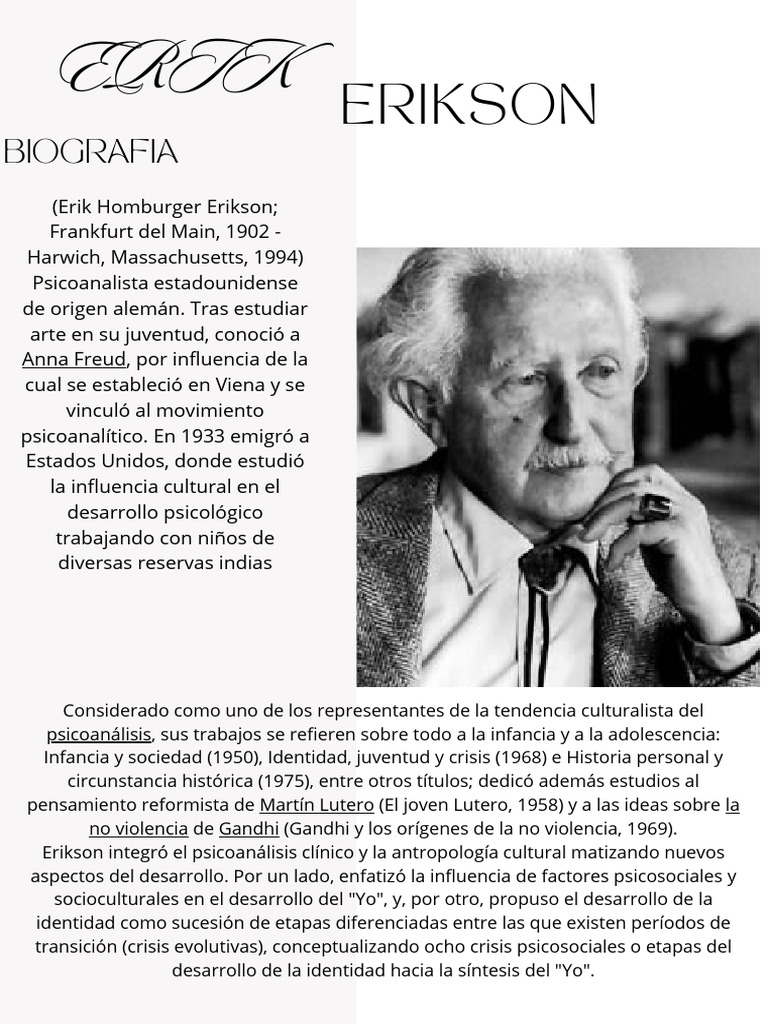 Biafrafia de Erik Erikson | PDF