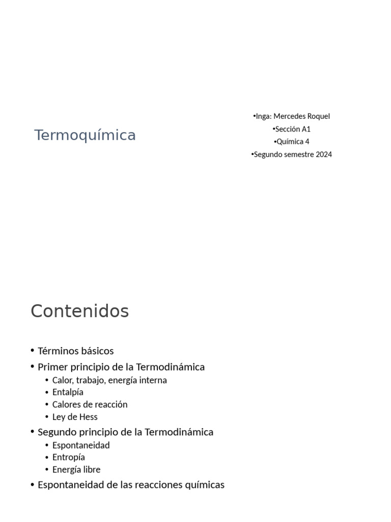 Termoquimica | PDF | Calor | Ciencia y matemáticas
