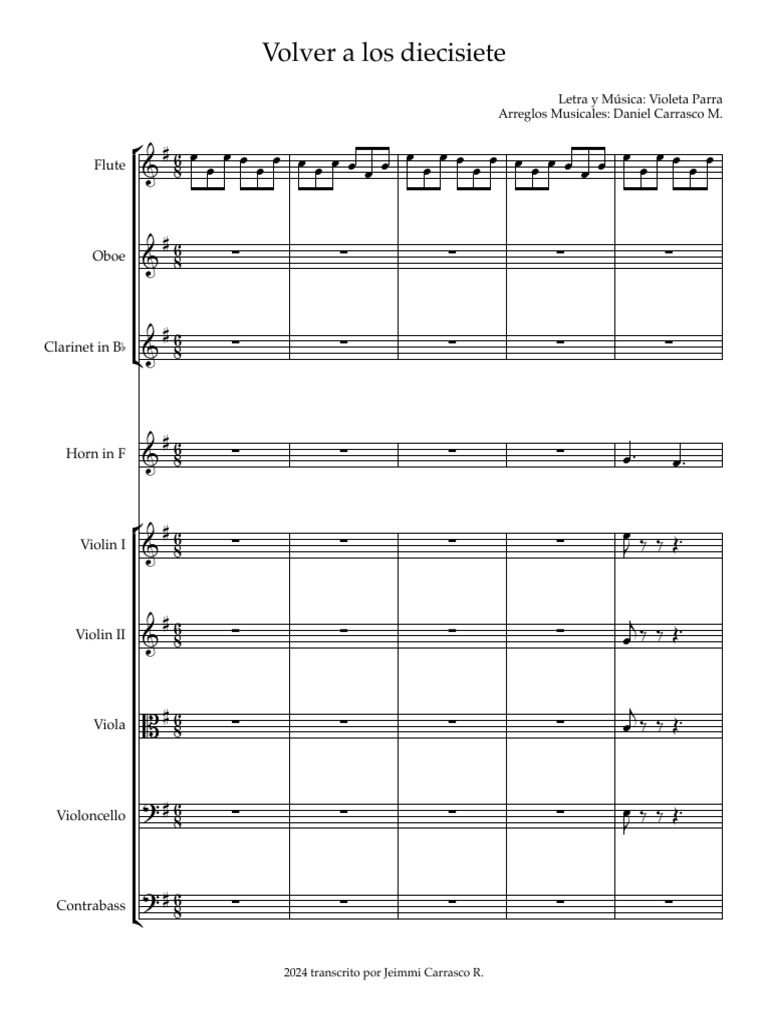 Volver A Los Diecisiete - Full Score | PDF