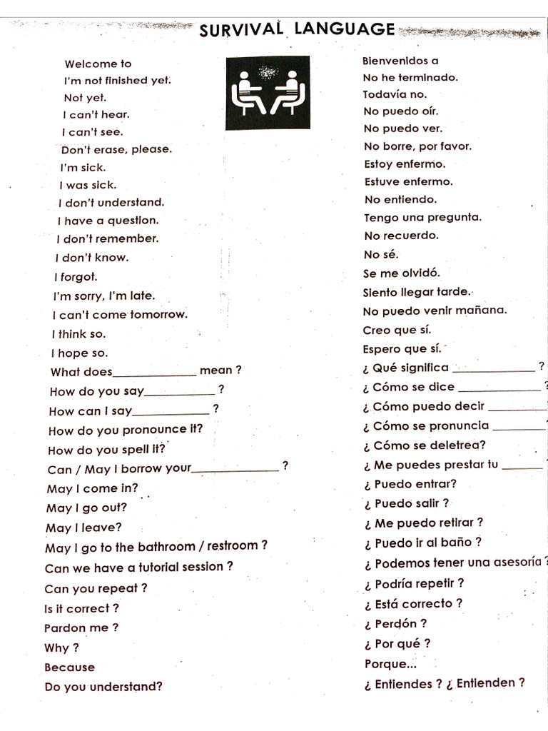 Survival Language | PDF