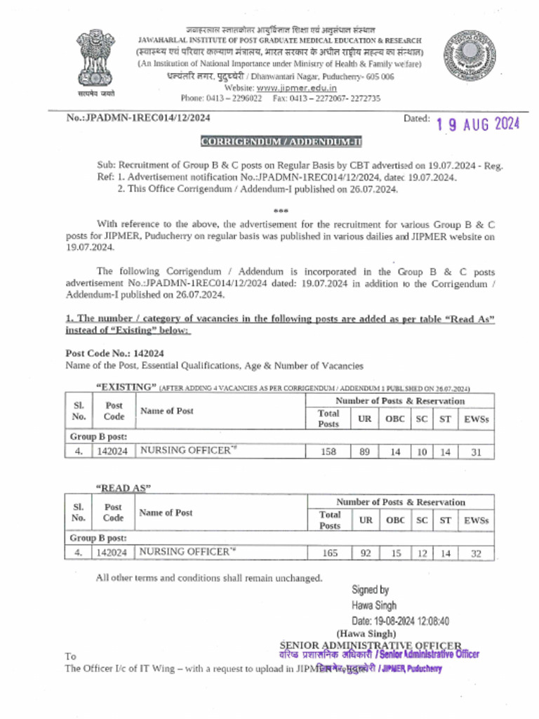 Corrigendum Addendum Ii | PDF