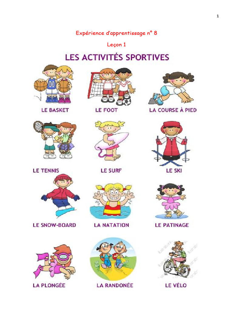 Les Activités Sportives - Prim | PDF