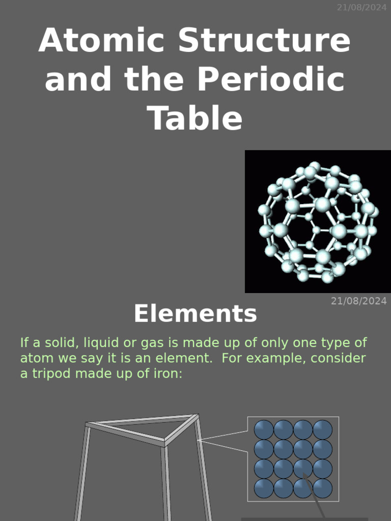 Atomic Structure and The Periodic Table | PDF