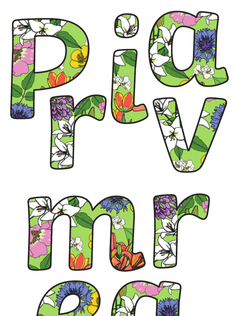 Letras Decoracion Dia de La Primavera | PDF