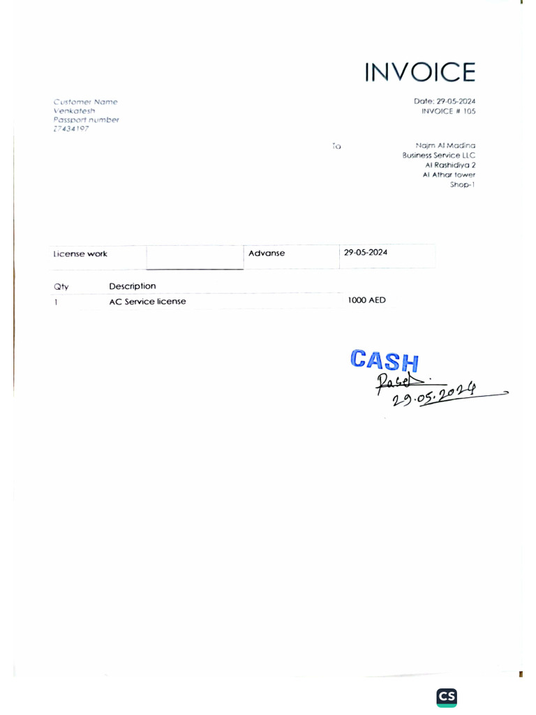 Licence Invoice | PDF