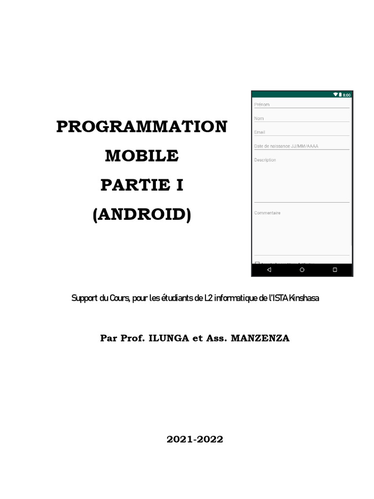 Prog Mobile Partie 1 | PDF