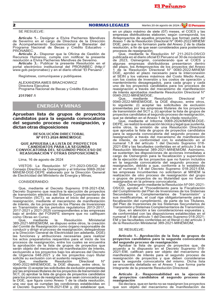 RD #0113-2024-Minem Dge | PDF