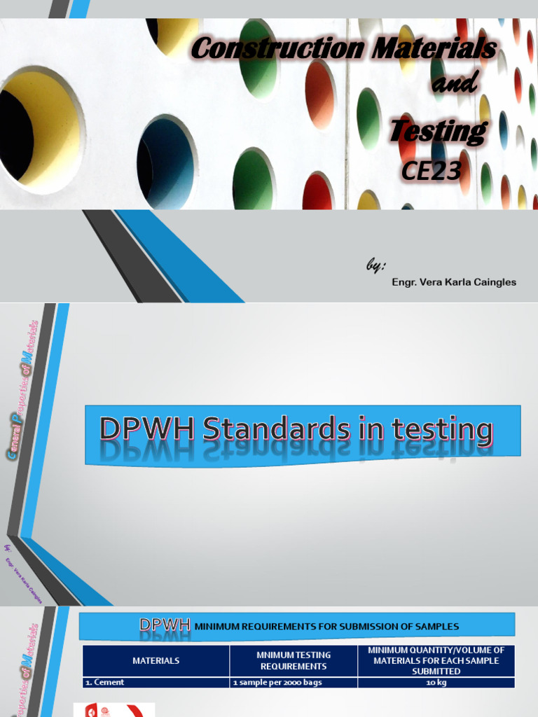 Lecture Note 4b. DPWH Standard | PDF