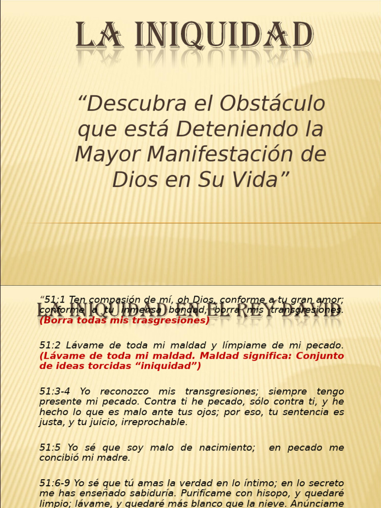 La iniquidad | PDF