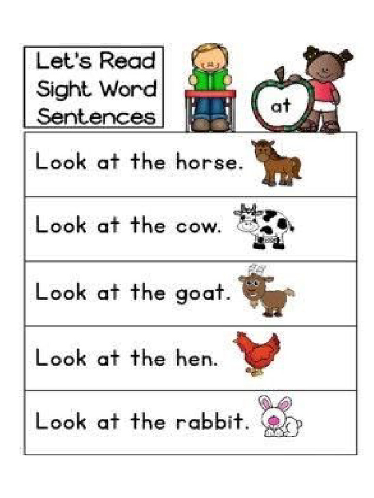Simple Sentences Book Red | PDF