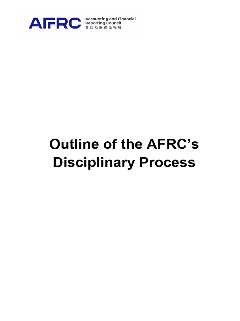 AFRC Disciplinary Process Overview | PDF | Accountant | Audit