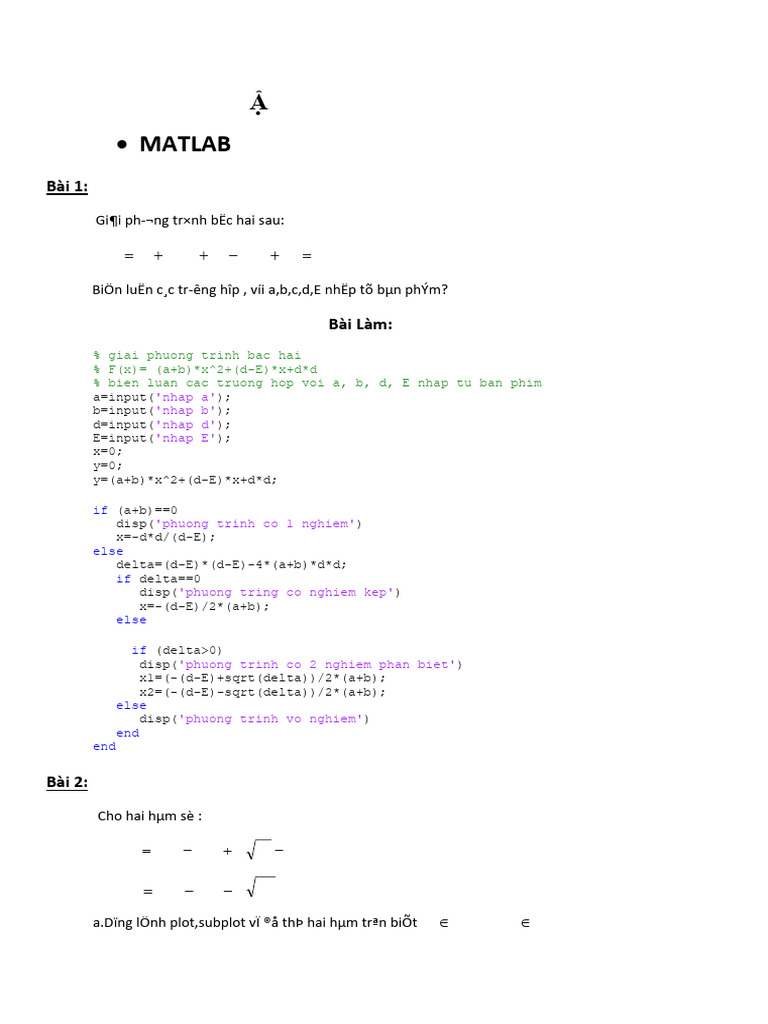 BT NG D NG Matlab | PDF