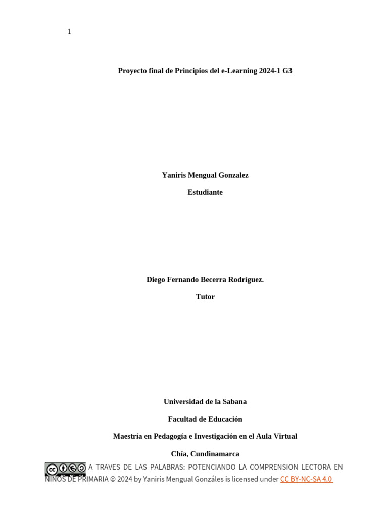 Proyecto Final E-Learning | PDF