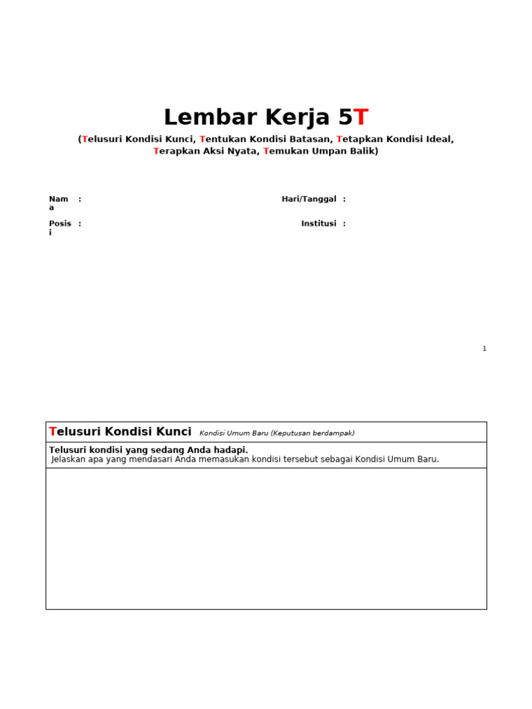 LK 1 - 5T Keputusan Berdampak | PDF
