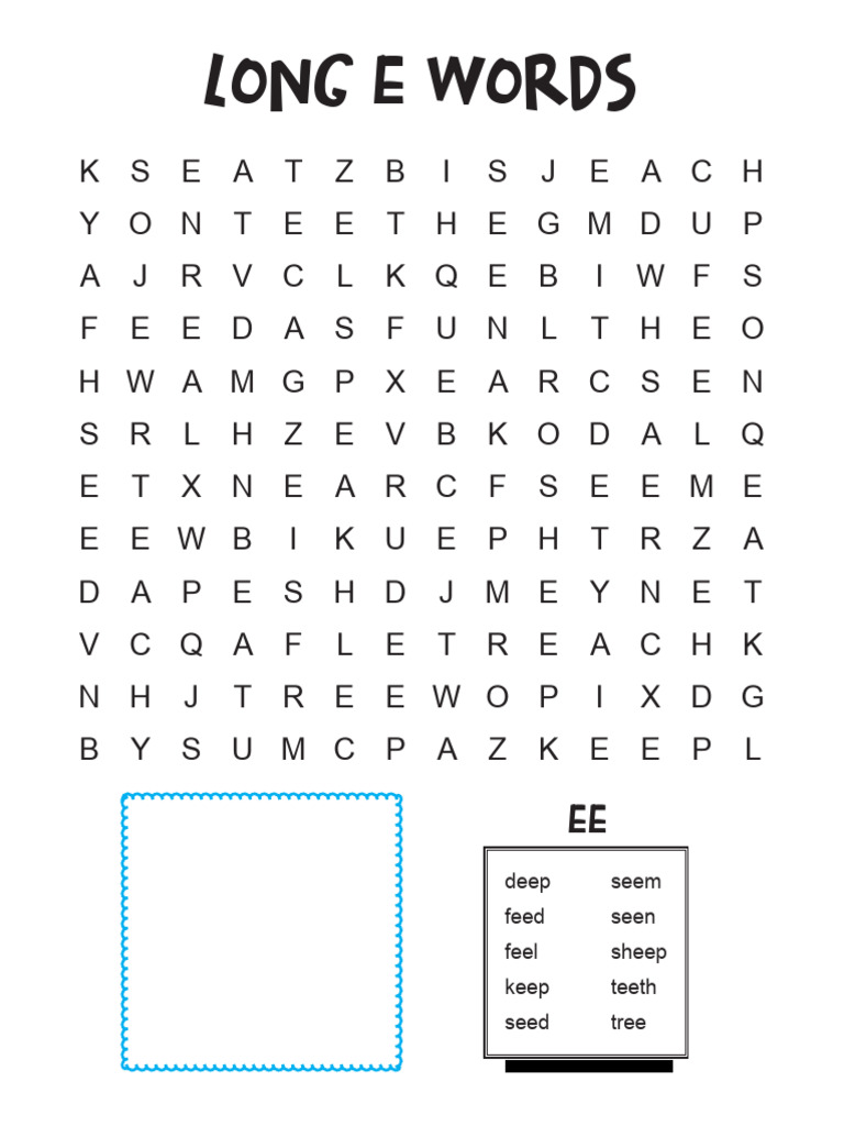 Long E Word Search | PDF