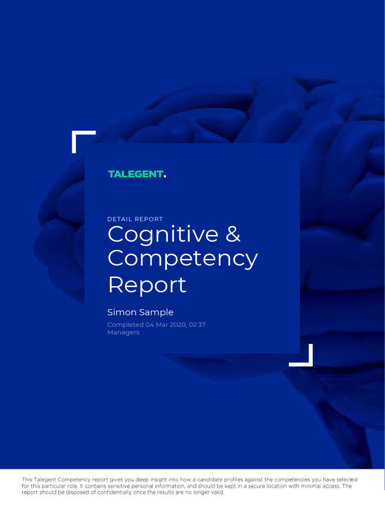 Sample Report - Cognitive & Competency - Full | PDF