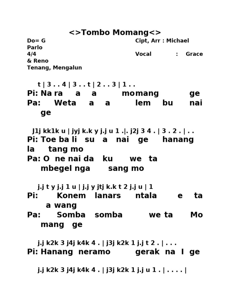 Tombo Momang | PDF